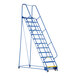 Vestil 30 1/4" x 14" x 120" 12-Step Steel Slope Ladder with Grip Strut ...