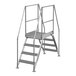 Vestil 23 1/2" x 36" 4-Step Galvanized Steel Crossover Ladder COL-4-36 ...