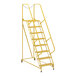 Vestil 24" x 21" x 80" Yellow 8-Step Steel Maintenance Ladder with ...