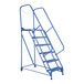 Vestil 24" x 21" x 60" Blue 6-Step Steel Maintenance Ladder with Grip ...