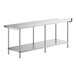 Regency 30" x 84" 18 Gauge 304 Stainless Steel Commercial Work Table ...