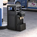 Lavex 42 Gallon Black Dome Top Waste Container with Paper Towel ...