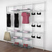 UDIZINE Vertik 101" x 92" White Wall-Mount 4-Section Retail Clothing ...