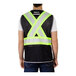 Tingley Type O Class 1 Hi-Vis Black Mesh Safety Vest with X-Back ...