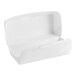 7" x 2 3/4" x 2 1/2" White Paper Clamshell Jumbo Hot Dog Container ...
