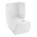 4" x 4" x 3" White Paper Clamshell Take-Out Container - 500/Case