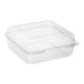 Polar Pak 8 1/4" x 7 3/4" x 3 1/2" Clear Plastic Rectangular Hinged ...