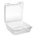 Polar Pak 8 1/4" x 7 3/4" x 3 1/2" Clear Plastic Rectangular Hinged ...