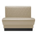 QA Group Olympic 60" Long Beige Diamond Tufted Single Back Booth - 36" High