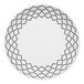 Libbey Samira 10" White Porcelain Plate with Black Embossing - 12/Case