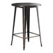 Alloy 30" Round Distressed Copper Bar Height Outdoor Table