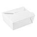 Fold-Pak 08BPWHITEM Bio-Pak 6" x 5" x 2" White Microwavable Paper #8 ...