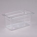 Cambro 66CW135 Camwear 1/6 Size Clear Polycarbonate Food Pan - 6" Deep