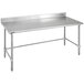 Eagle Group T2472STEB-BS 24" x 72" Open Base Stainless Steel Commercial ...