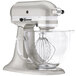 KitchenAid KSM155GBSR Sugar Pearl Silver Premium Metallic Series 5 Qt ...