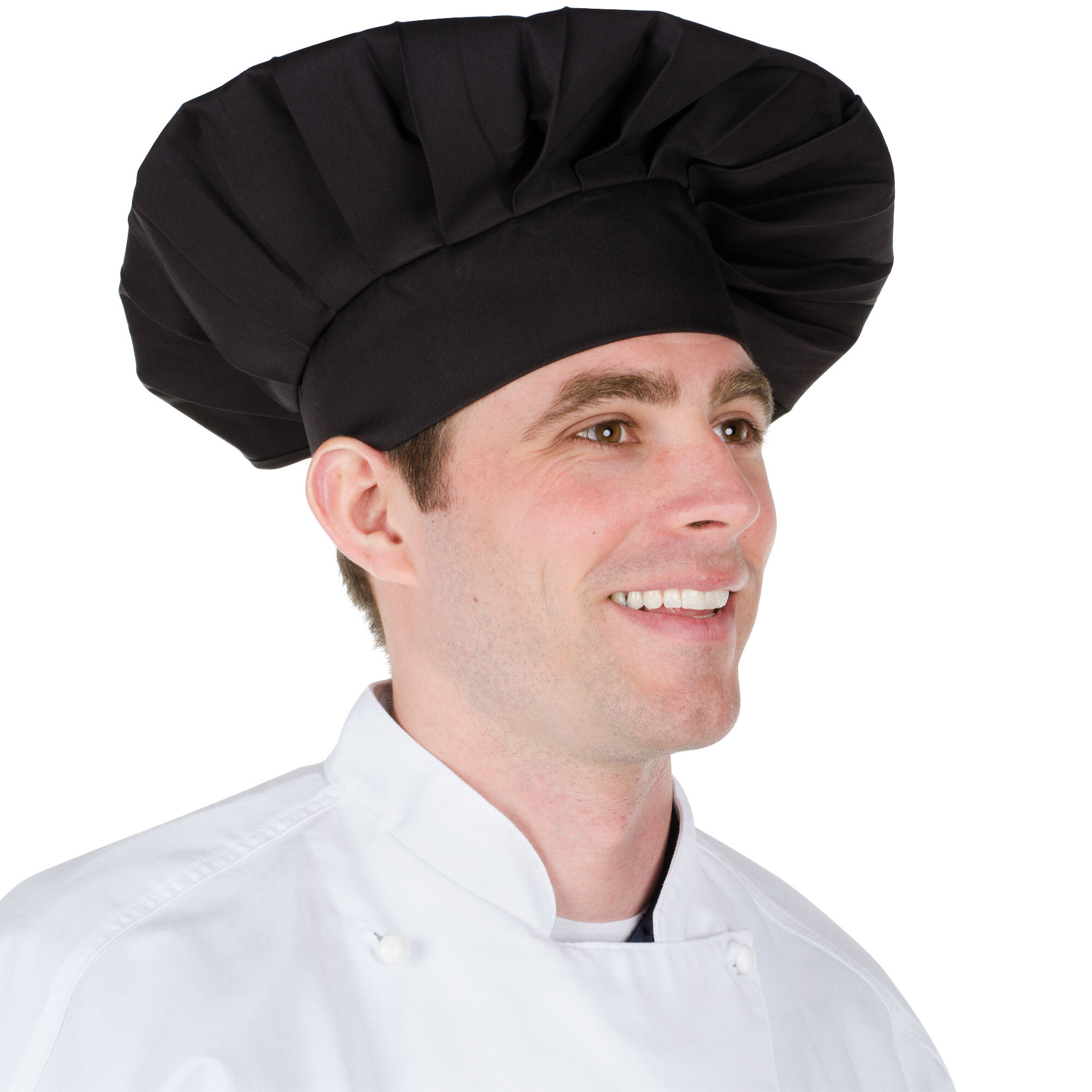 Chef Revival H400BK 13" Black Poly-Cotton Blend Chef Hat with ...