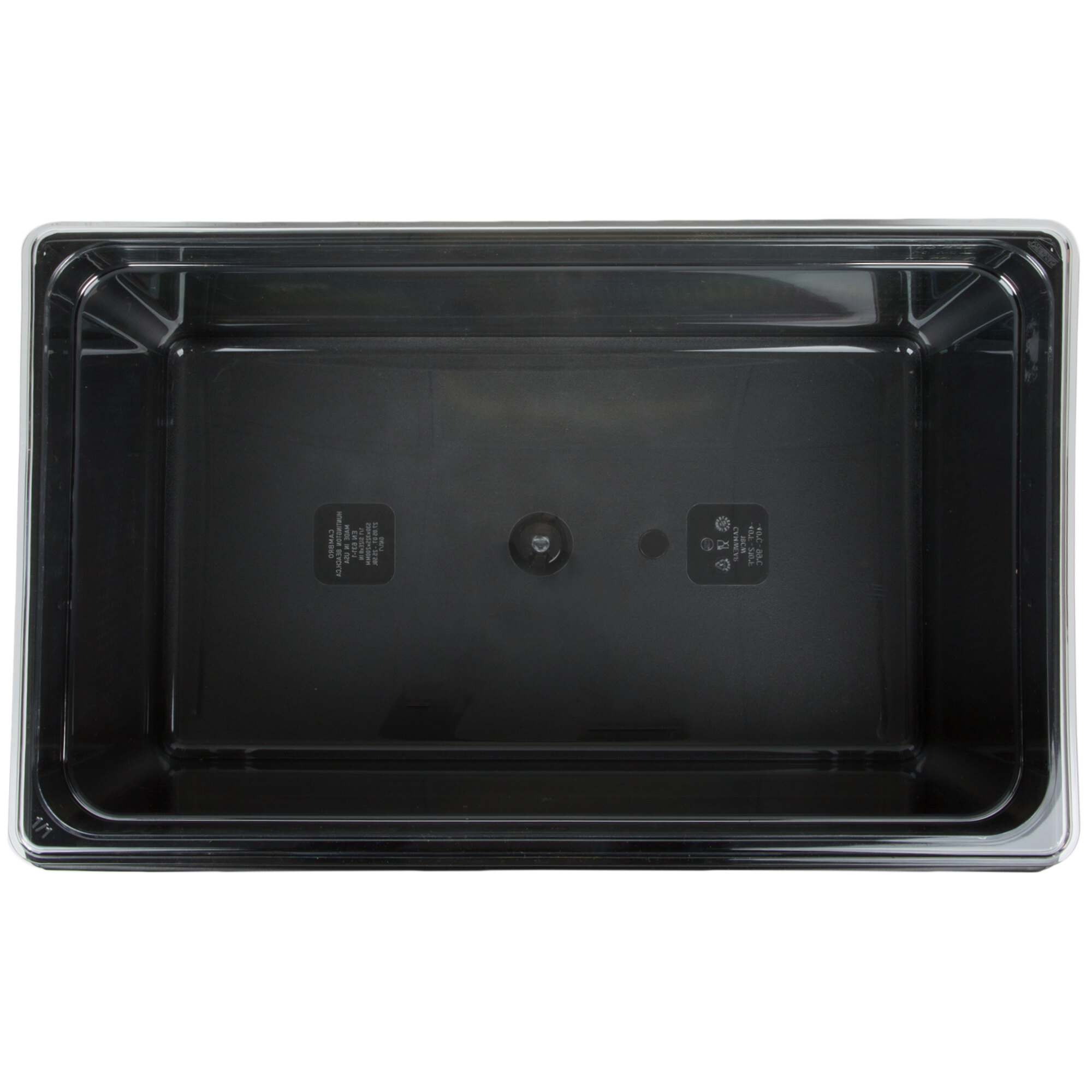 Full Size Black Rectangular Hammered Ice Display / Beverage Tub with ...