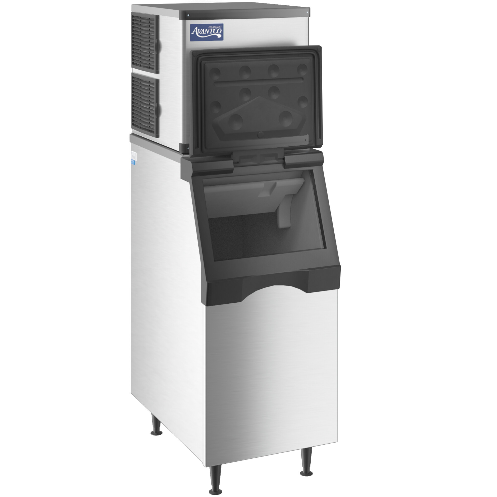 Ice KMC-350-L2H 22" Air Cooled Modular Half Cube Ice Machine with Ice ...