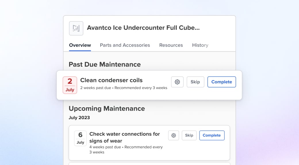 VersaHub Smart Equipment Dashboard - WebstaurantStore