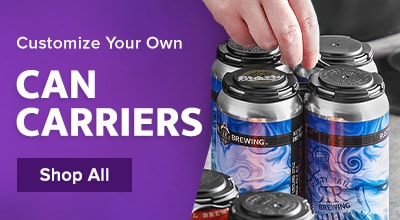 PakTech Black Plastic 6-Pack Customizable Can Carrier - 510/Case