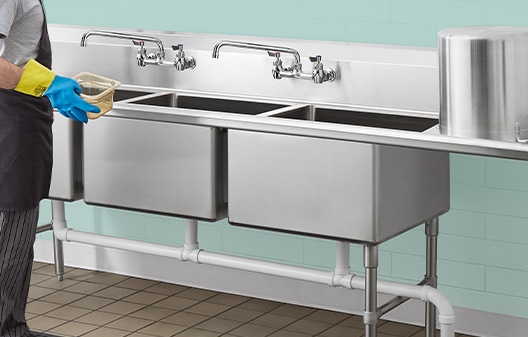 Commercial 4 Compartment Sinks - WebstaurantStore