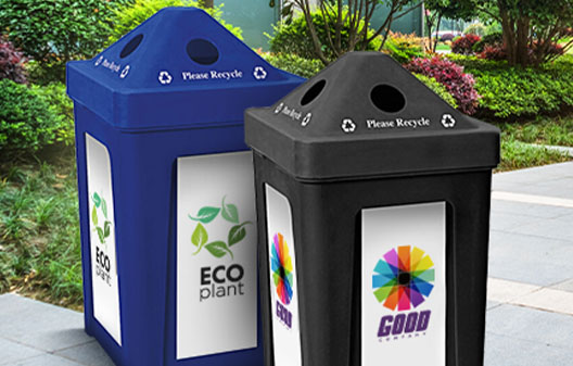 Custom Trash Cans & Recycling Bins - WebstaurantStore