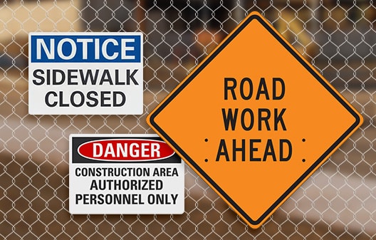 Construction Signs: Road Work, Caution, Danger & More